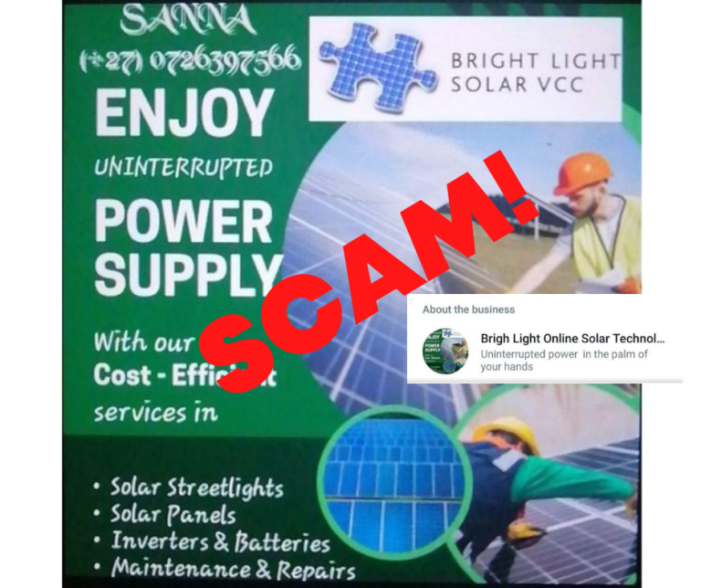 Scam Alert! - Bright Light Solutions